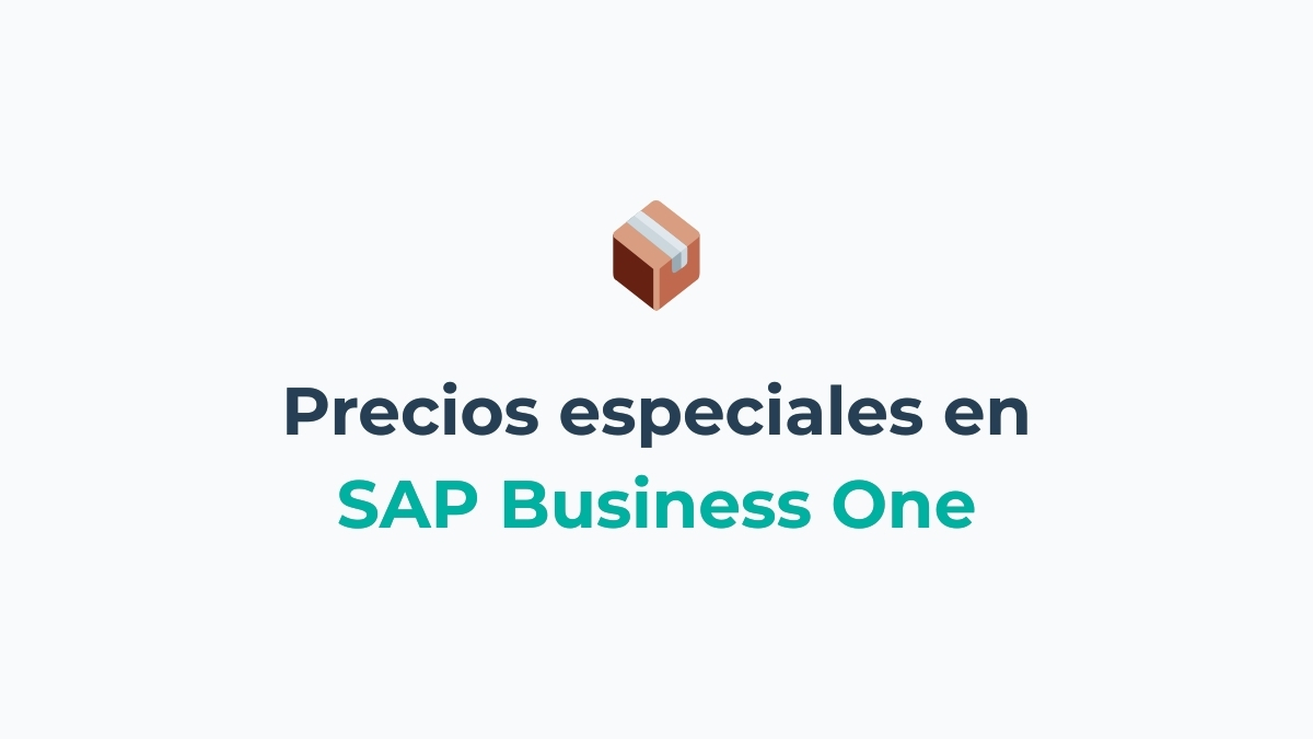 Precios especiales por interlocutor comercial en SAP Business One ...